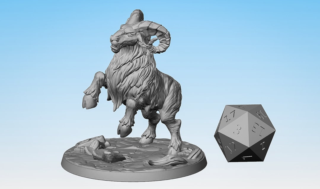 GIANT RAM C Dungeons and Dragons Dnd Pathfinder Tabletop RPAG Hero Size ...