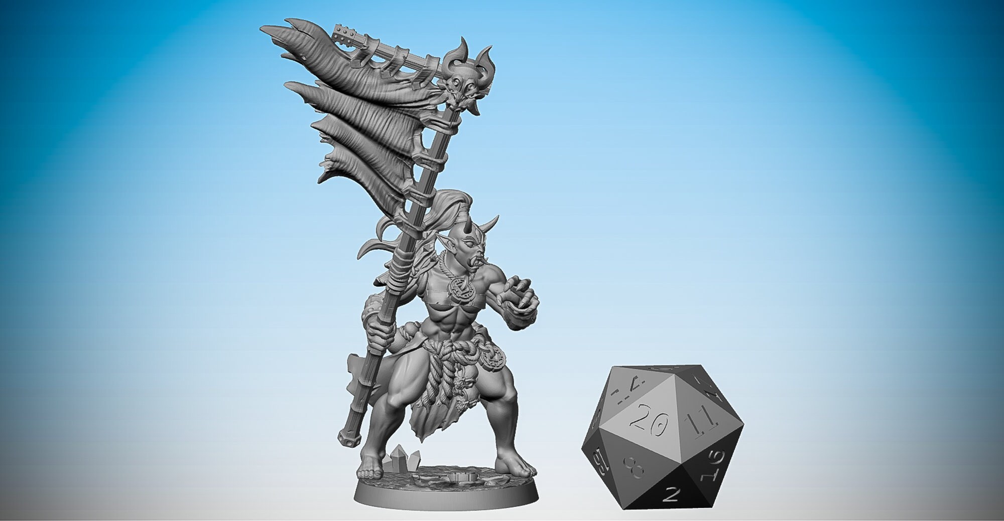 ONI GRUNT Banner RPG 28 mm Hero Size Tabletop Pathfinder DnD Dungeons ...