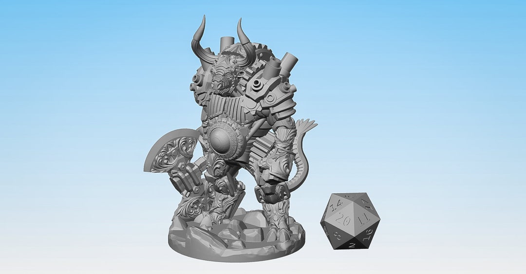 MINOTAUR CLOCKWORK Dungeons and Dragons Dnd Pathfinder Tabletop RPG ...