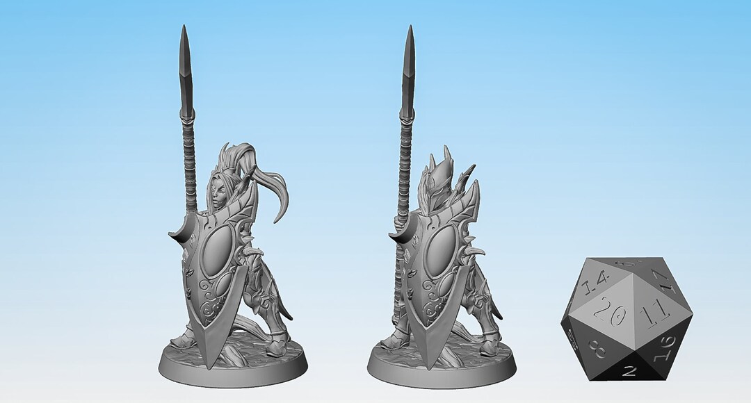 SYLVAN ELF (f) "sylvan Knight F" (2 Versions) | Dungeons and Dragons ...