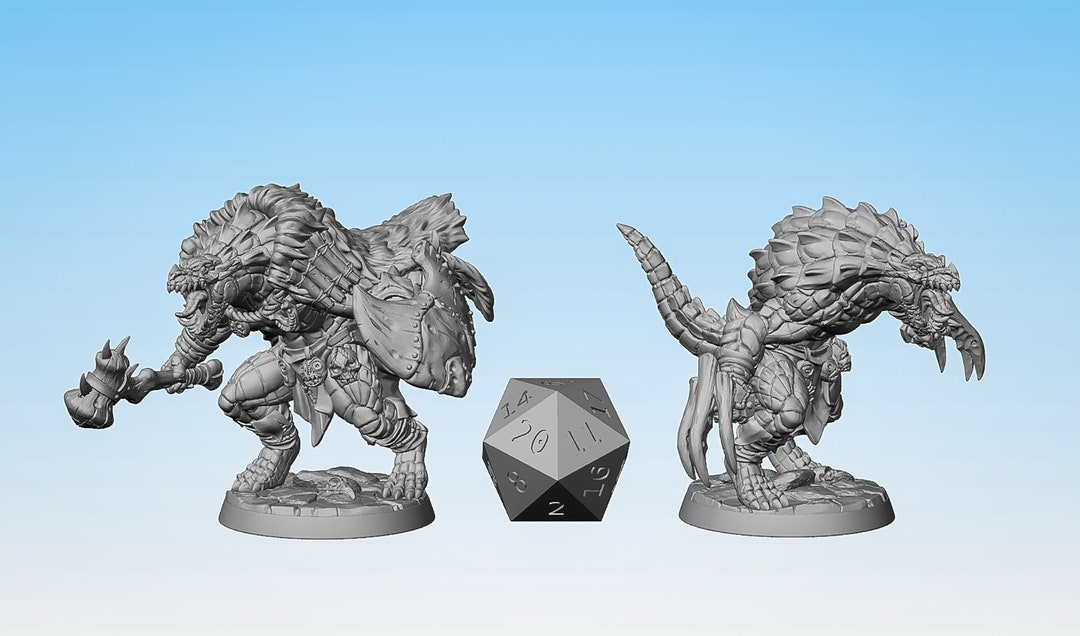LIZARDFOLK "frostheart Lizardman B" 2 Versions | Dungeons and Dragons ...