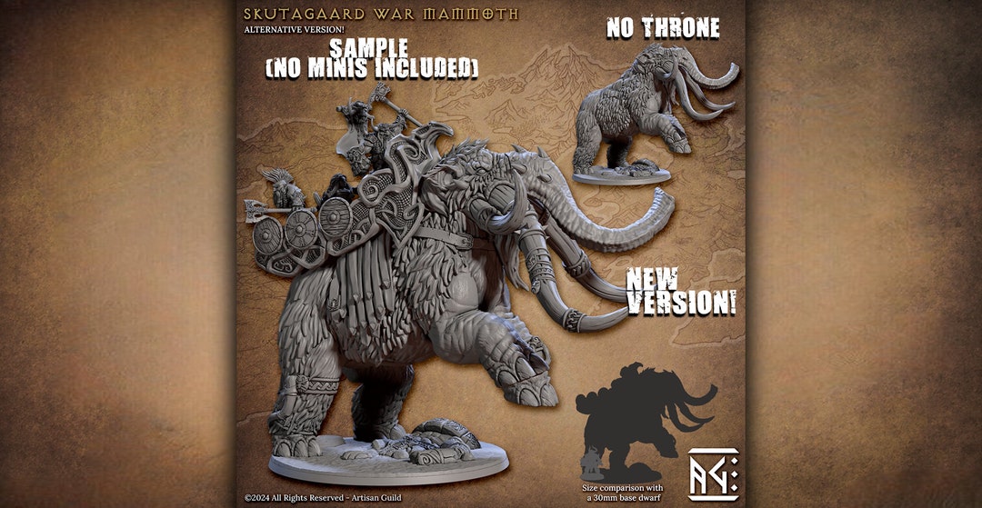 WAR MAMMOTH skutagaard War Mammoth 3D Print Dungeons and Dragons Dnd ...