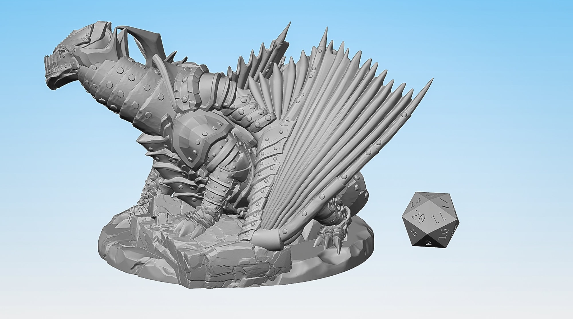 Demon STEEL DRAGON Dungeons and Dragons DnD Pathfinder | Etsy