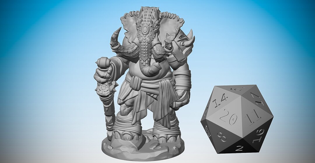 LOXODON BARBARIAN Dungeons and Dragons Dnd Pathfinder Tabletop RPG Hero ...