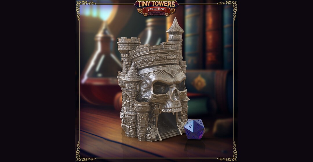 Tiny Dice Tower skull Citadel Dungeons & Dragons Gaming Accessories Tabletop Dnd RPG Fantasy ...