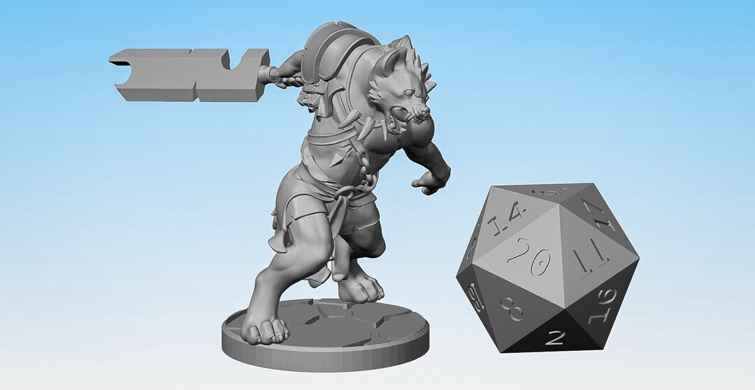 GNOLL Battle Rager Dungeons and Dragons Dnd Pathfinder Tabletop RPG ...