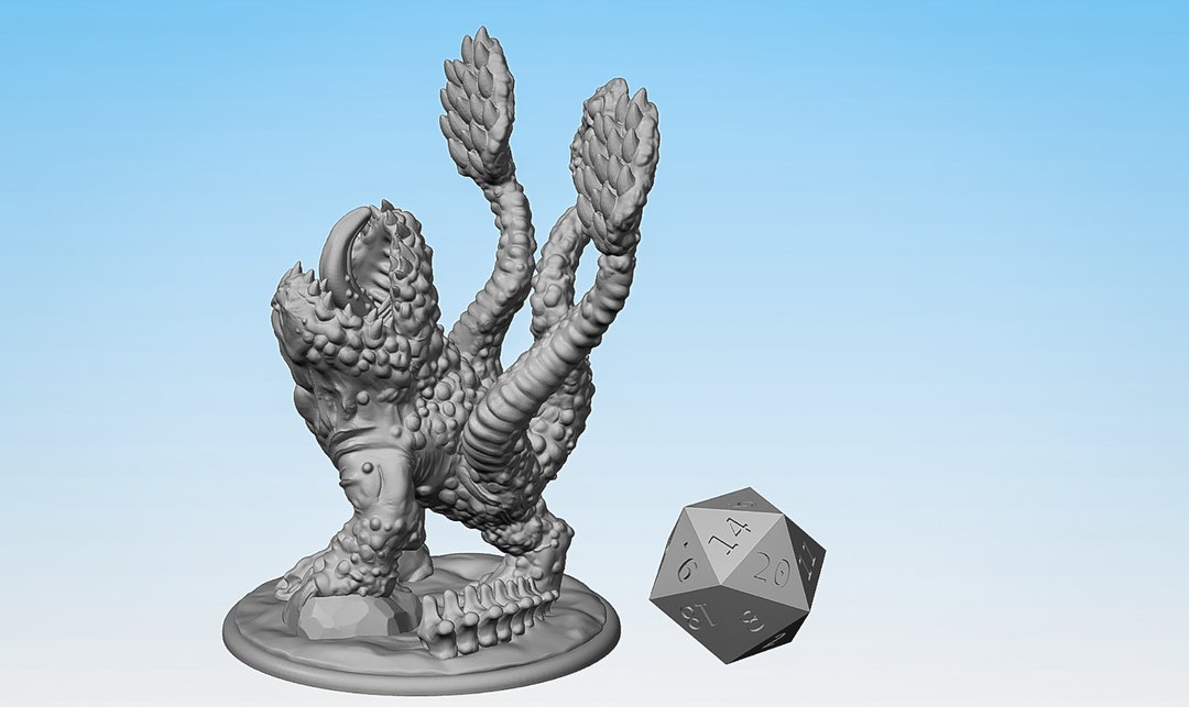 Otyugh Dungeons and Dragons DnD Pathfinder Tabletop RPG Hero Size 28 mm ...