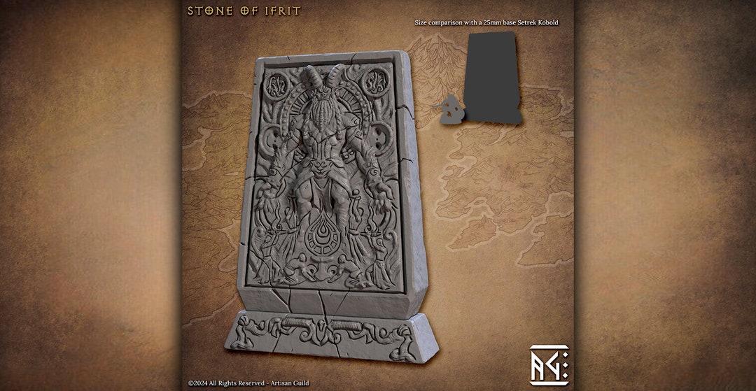 Terrain Scatter "stone Ifrit" | 12K 3D Print | Dungeons and Dragons ...