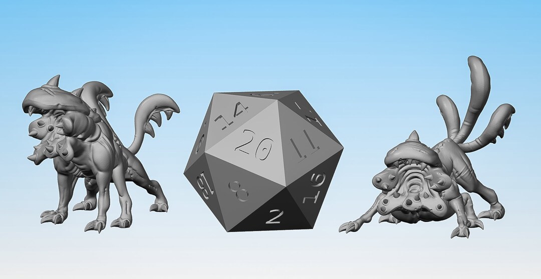 DEMODOGS, 2 for 1 | 3D Print Mini | Resin | Dungeons and Dragons ...