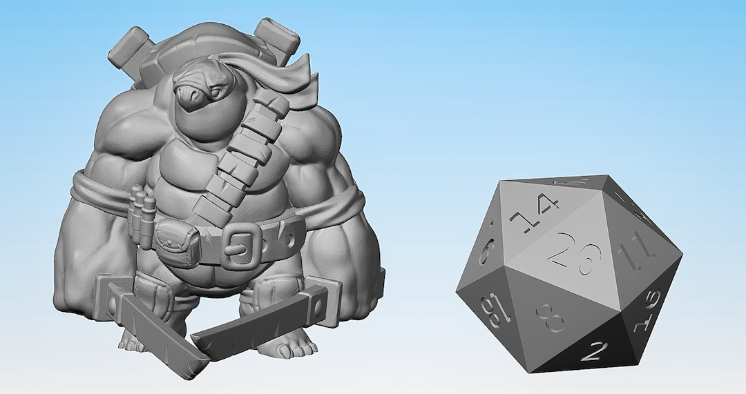 TORTLE Ninja Leonardo Dungeons and Dragons DnD Pathfinder Tabletop RPG ...