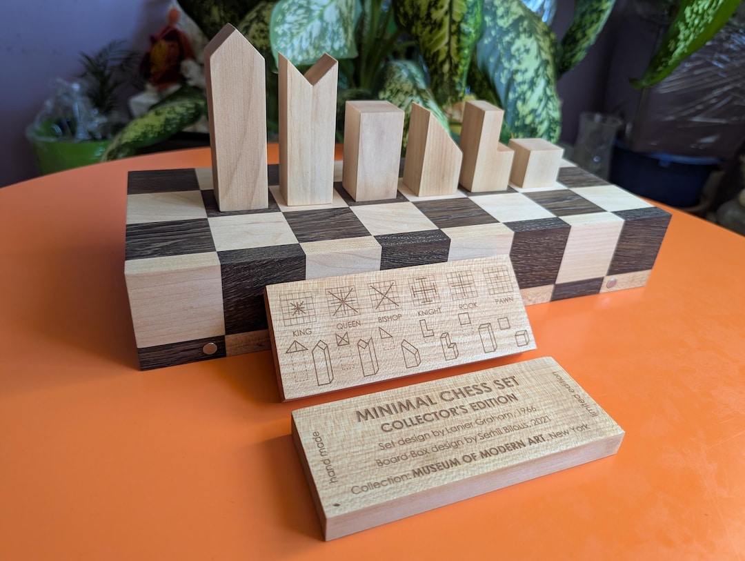 Collector's Minimal Chess Set. Handmade. Lanier Graham Chess Set With ...