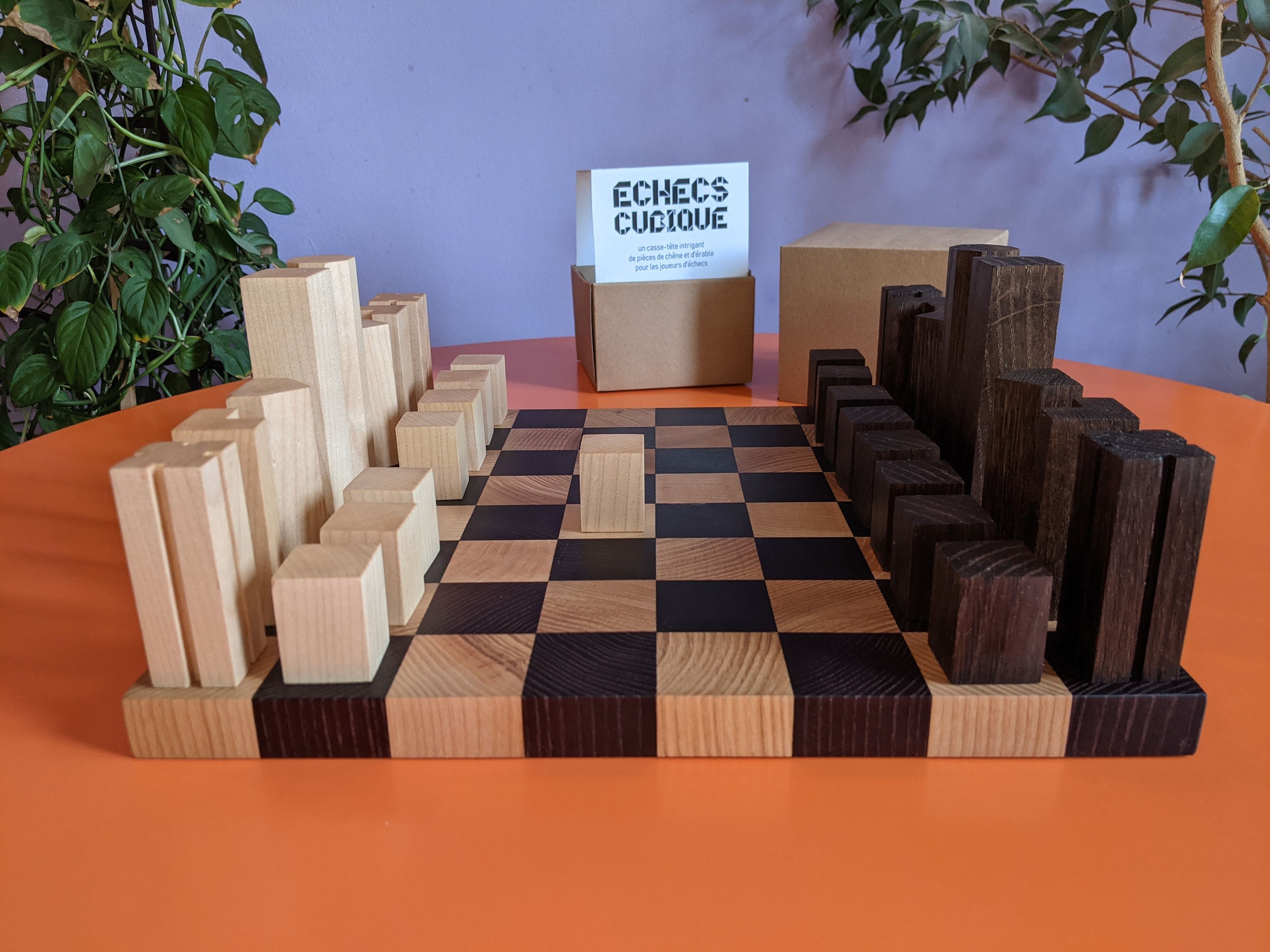 Puzzle Cubic Chess Set. Wooden Handmade Modern Chess - Etsy