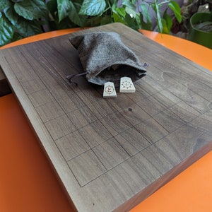 Handmade Solid Walnut Shogi Game Set - Etsy