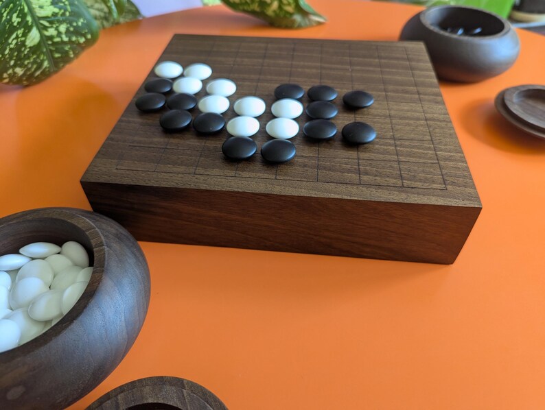 Solid Walnut 9x9 Goban. Legless Hand Carved Game Go Board - Etsy