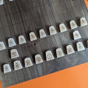 Handmade Solid Walnut Shogi Game Set - Etsy