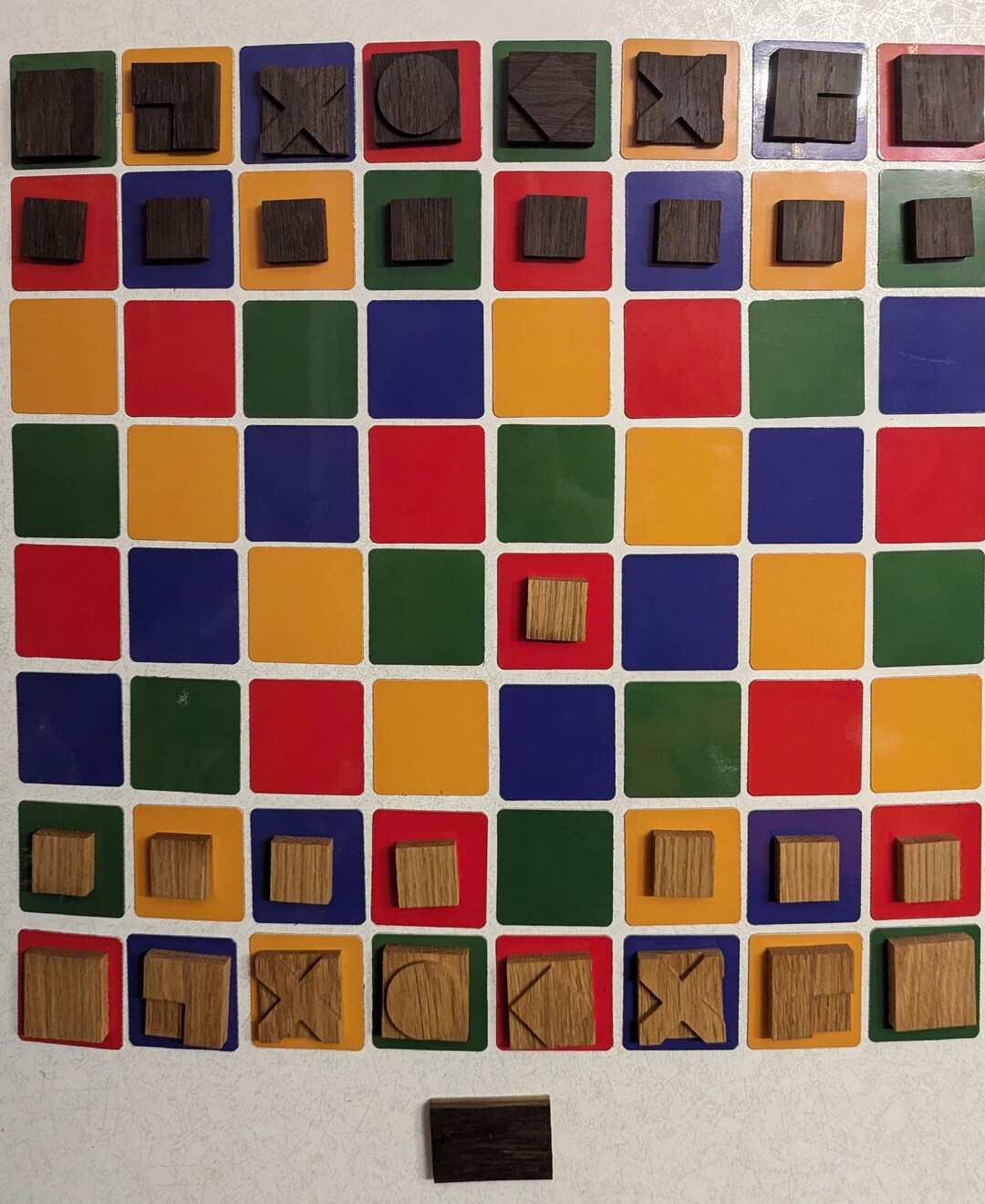 Handmade Vertical Magnetic Chess Set. Wooden Flat Bauhaus Inspired ...