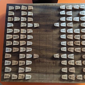 Chu Shogi Game Set. Handmade Solid Walnut Middle Shogi. - Etsy