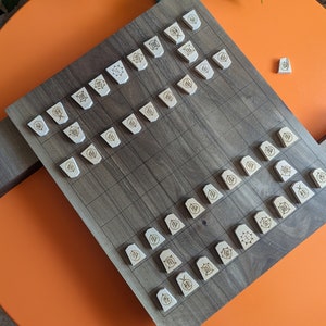 Handmade Solid Walnut Shogi Game Set - Etsy
