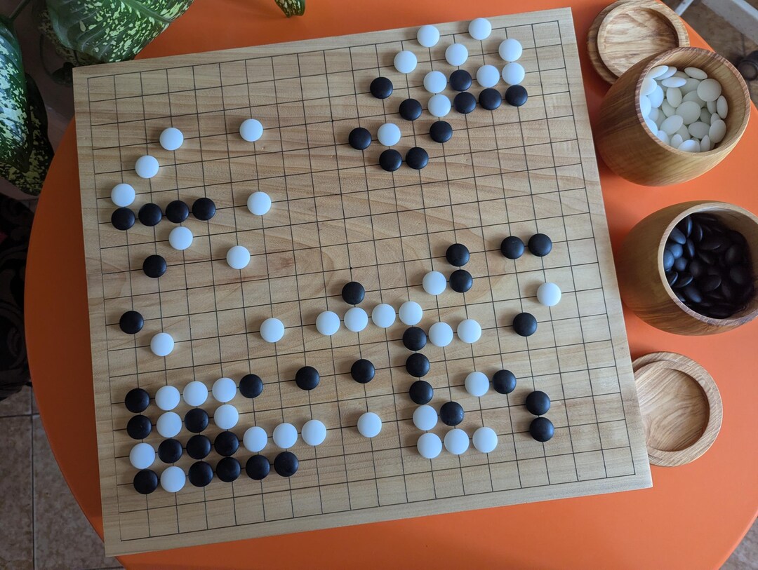 Full Goban Solid Wood Hand Carved 19x19 Game Go Board. Hardwood Board ...
