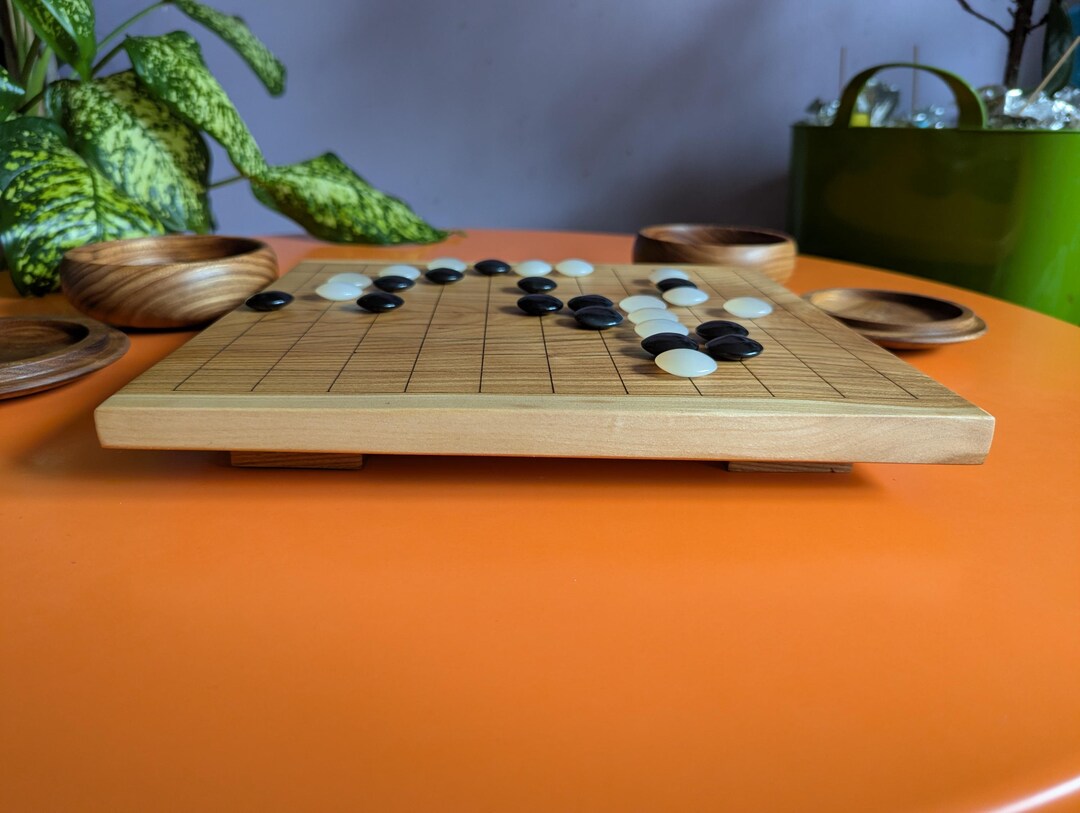 11x11 Solid Cherry Wood Goban. Handmade Game Go Board - Etsy