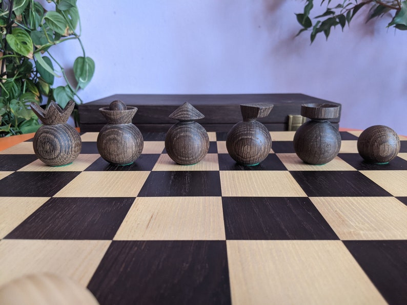 Modern Minimalist Chess Set 2022 Ukraine. Handmade Wooden - Etsy
