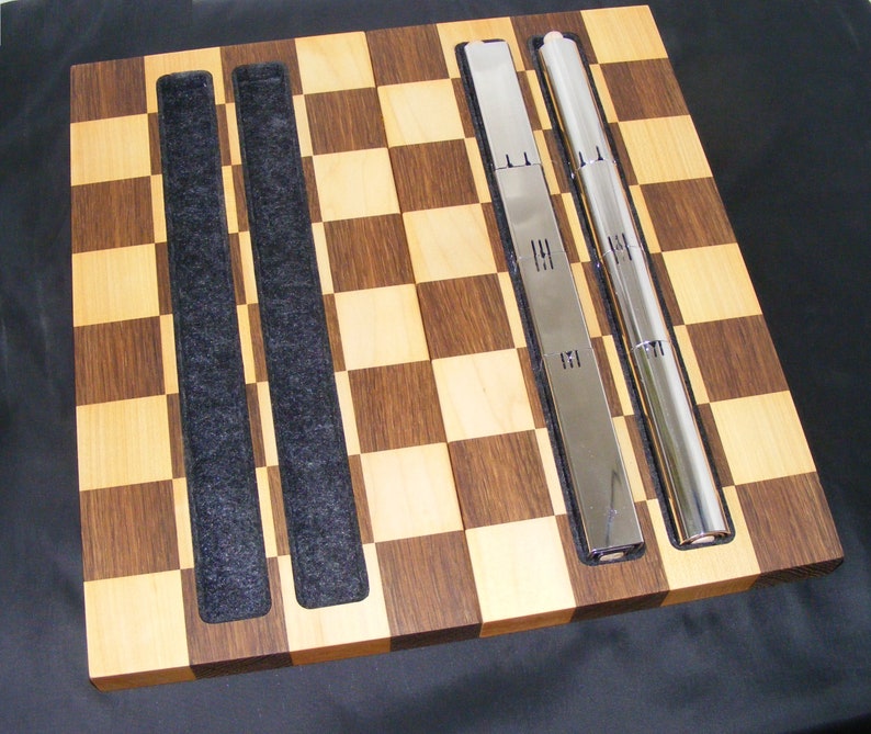 Foldable Stainless Steel Chess Set With Wooden Chessboard/box. - Etsy