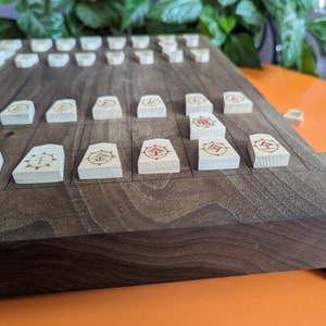 Handmade Solid Walnut Shogi Game Set - Etsy