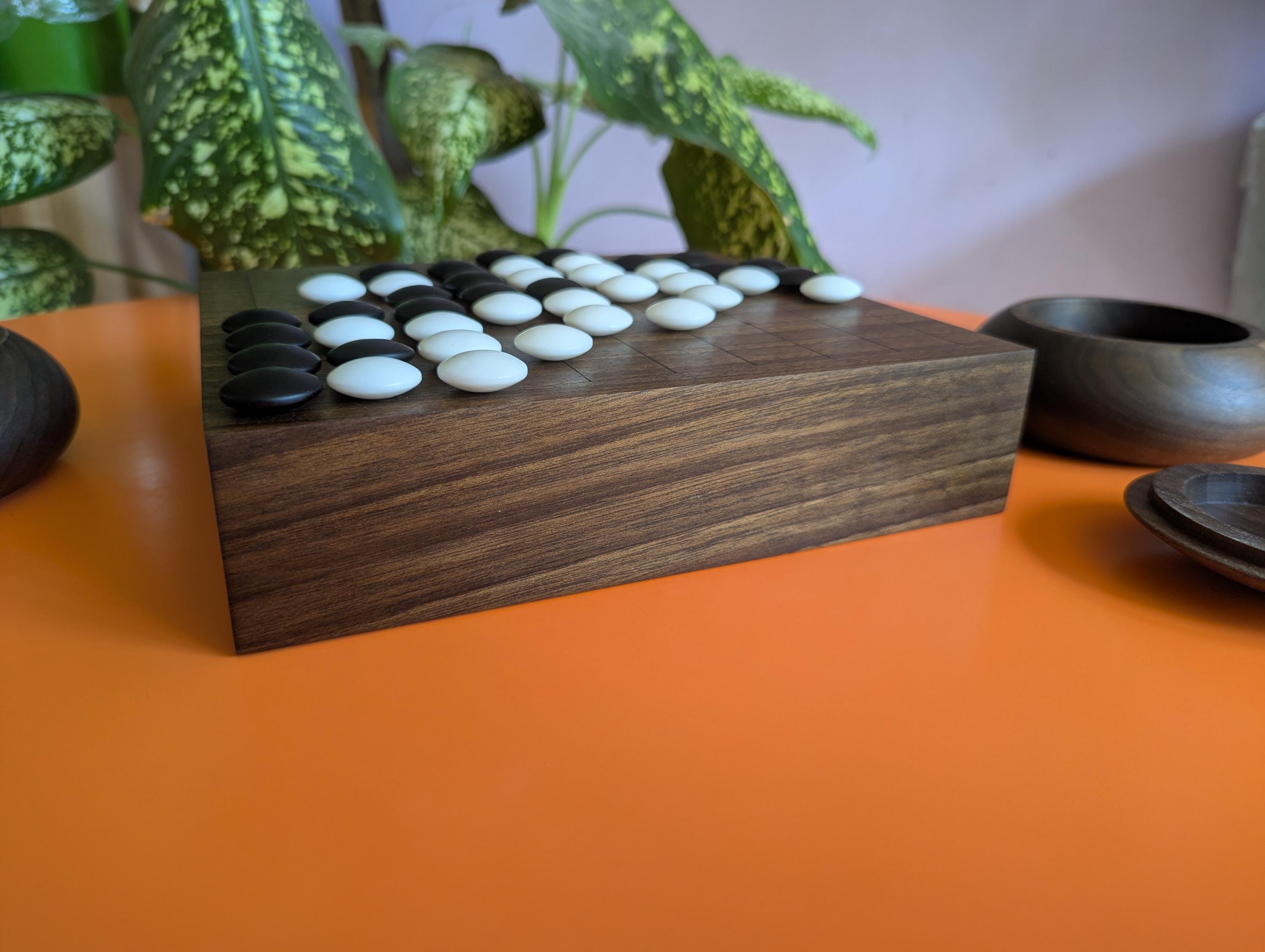 Solid Walnut 9x9 Goban. Legless Hand Carved Game Go Board - Etsy