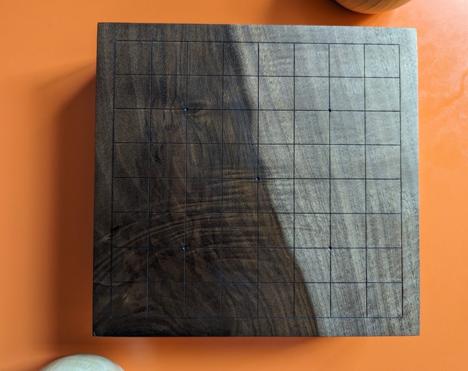 Two-color Solid Walnut Wood Goban Hand Carved 9x9 Game Go Board - Etsy