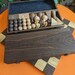 Handmade Wood Abstract Geometric Chess Set - Etsy