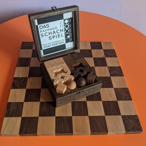 Handmade Wood Abstract Geometric Chess Set | Etsy