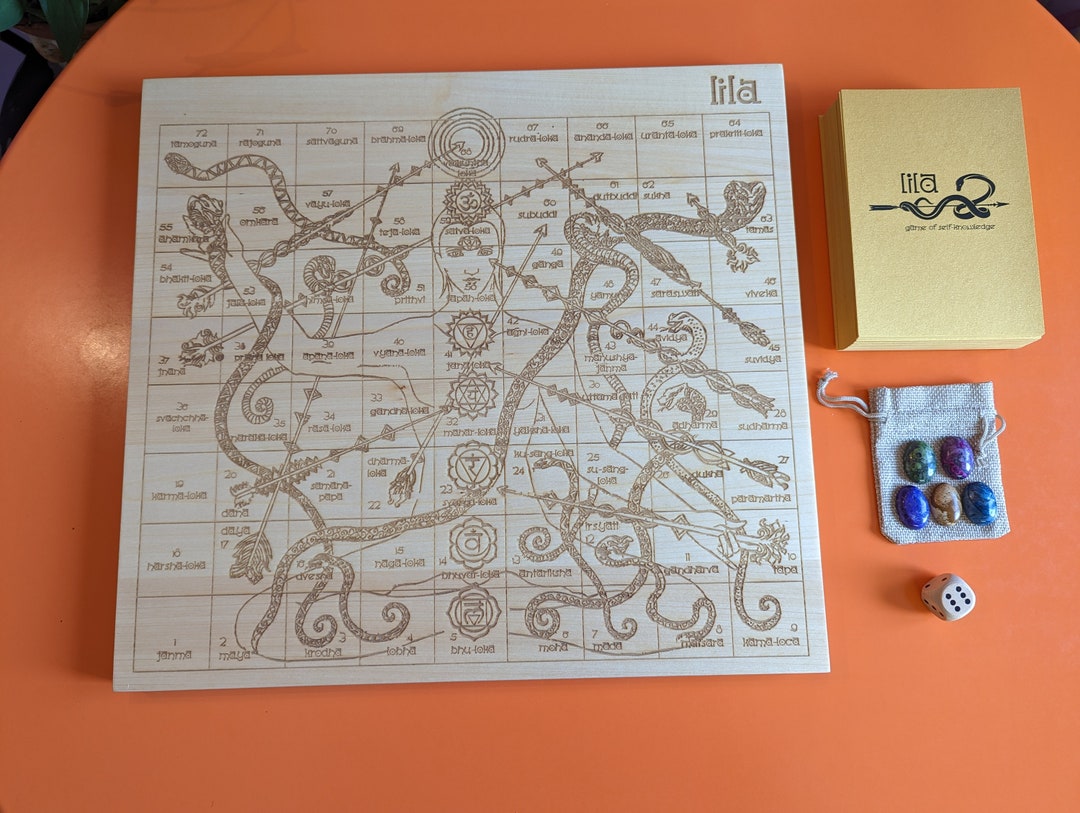 15" Wooden Leela Game Set. Yoga Board Game of Self-knowledge. - Etsy