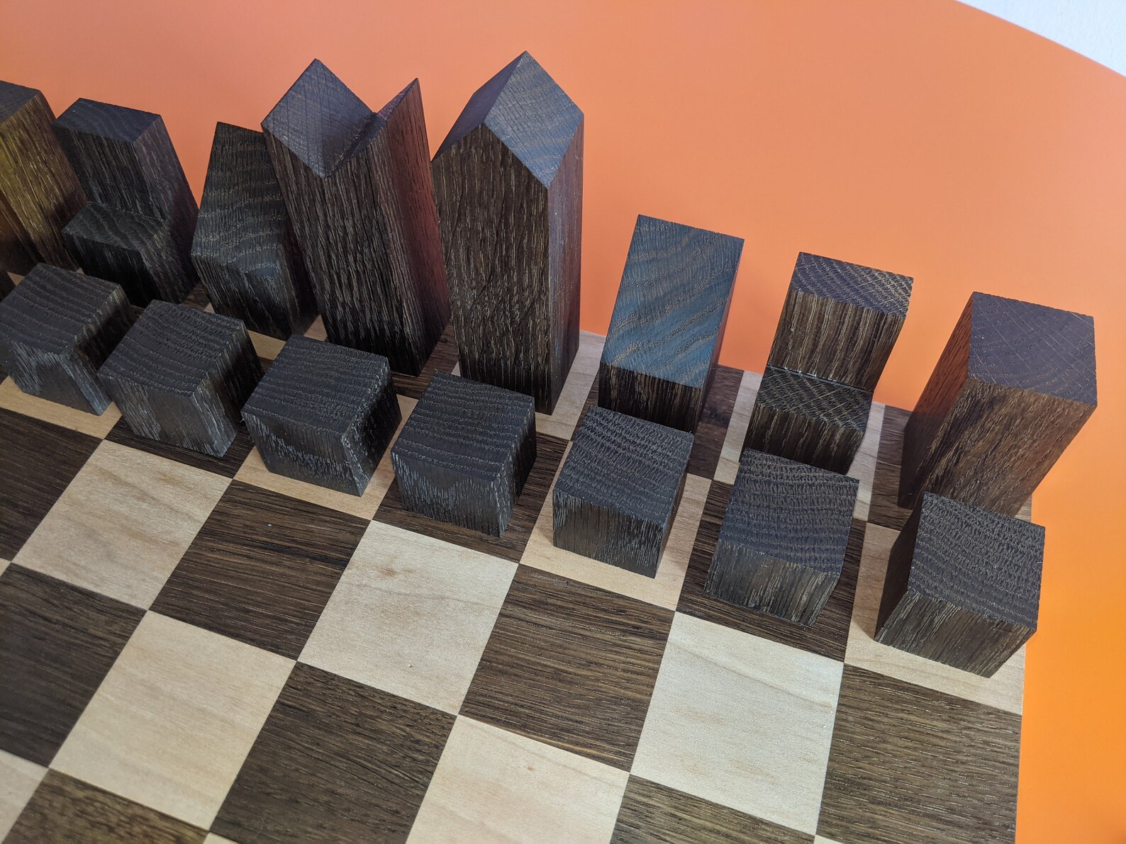 Collector's Minimal Chess Set. Handmade. Lanier Graham | Etsy