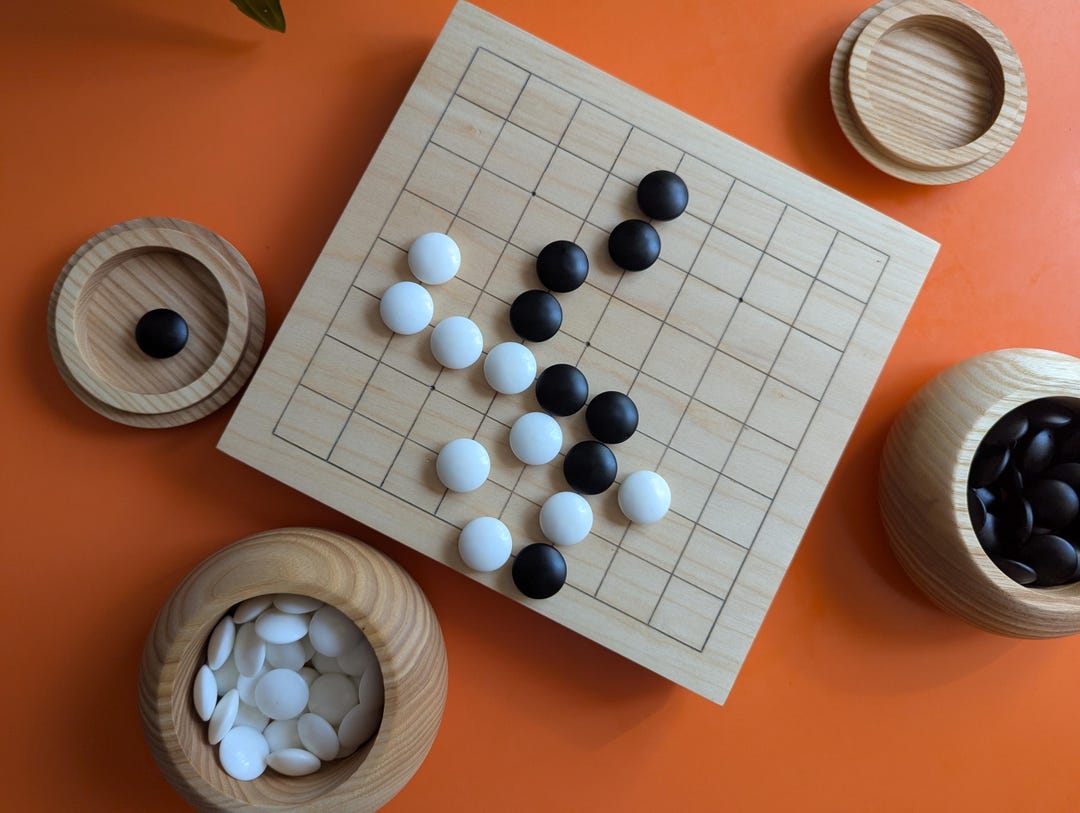 Goban 9x9 Solid Maple Wood Hand Carved Game Go Board - Etsy