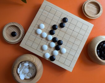 9x9 Goban. Thin Walnut Wood. Hand Carved Legless Game Go Board - Etsy