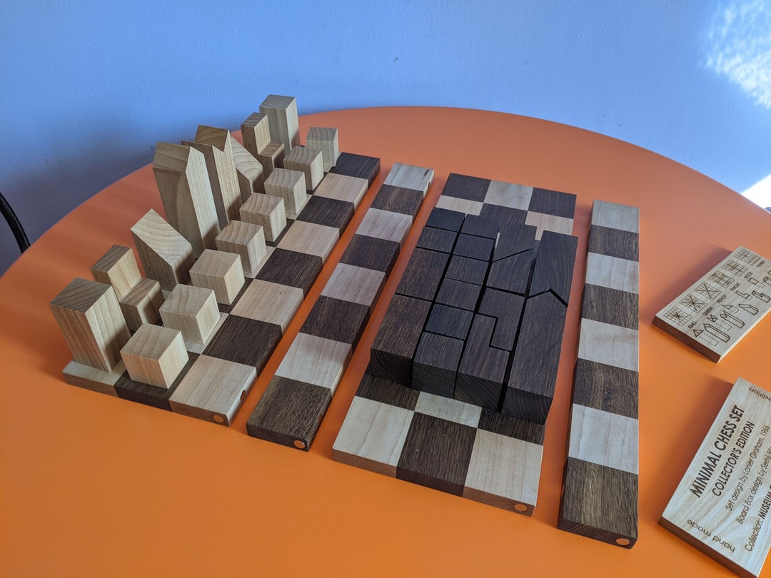 Collector's Minimal Chess Set. Handmade. Lanier Graham - Etsy