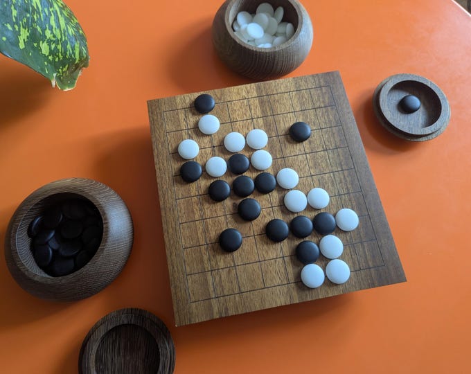 9x9 Goban. Thin Walnut Wood. Hand Carved Game Go Board - Etsy