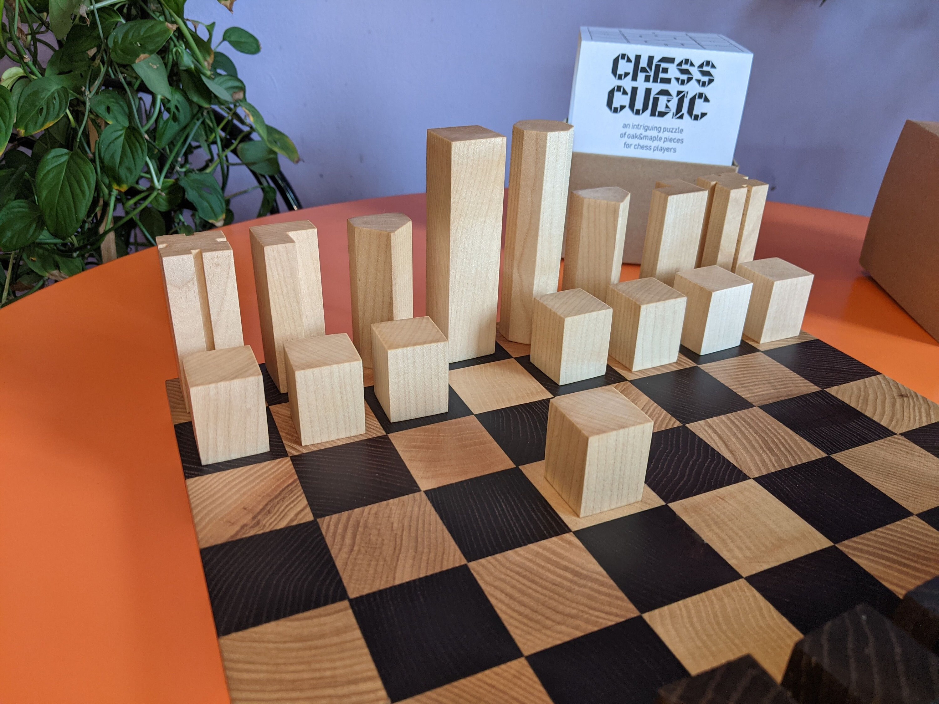 Puzzle Cubic Chess Set. Wooden Handmade Modern Chess - Etsy