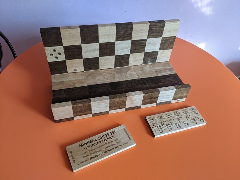 Collector's Minimal Chess Set. Handmade. Lanier Graham | Etsy