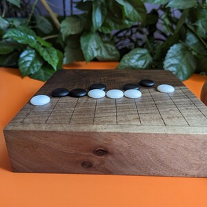 Two-color Solid Walnut Wood Goban Hand Carved 9x9 Game Go Board - Etsy