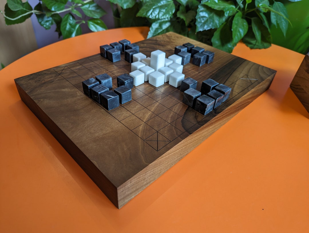 Double-sided Hnefatafl Game Set. Handmade Solid Walnut Reversible 11x11 ...