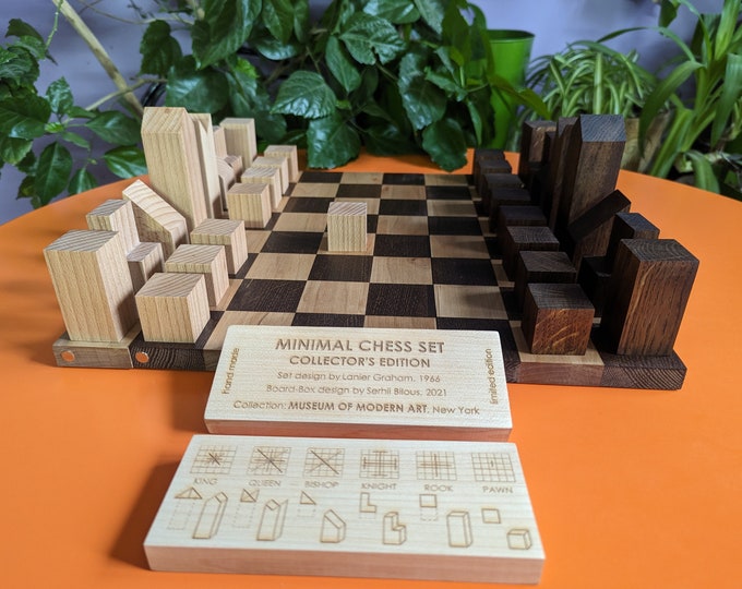Collector's Minimal Chess Set. Handmade. Lanier Graham Chess Set With ...