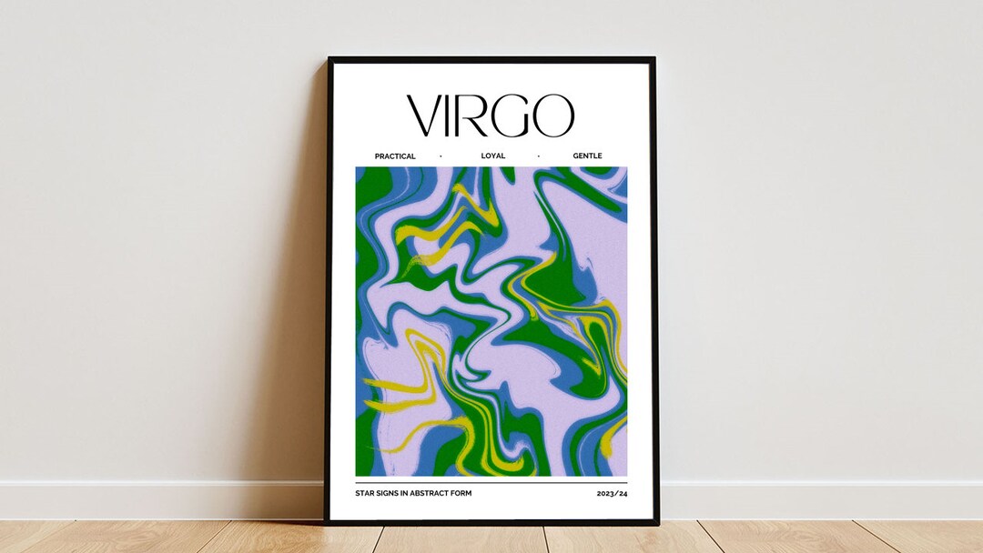 Virgo Zodiac Star Sign Poster Abstract Wall Art Gift - Etsy