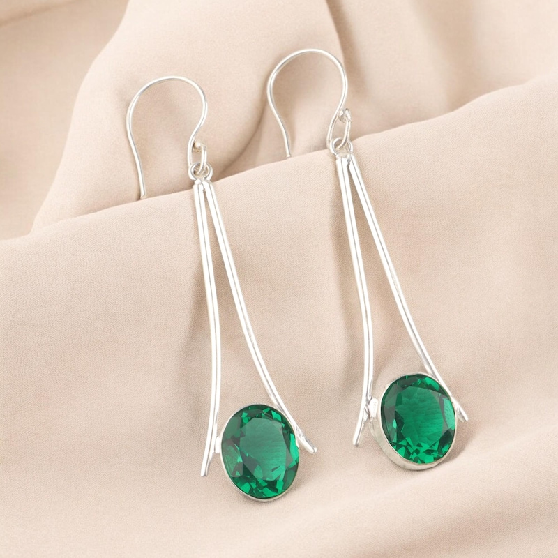 Emerald Drop Earring - Etsy