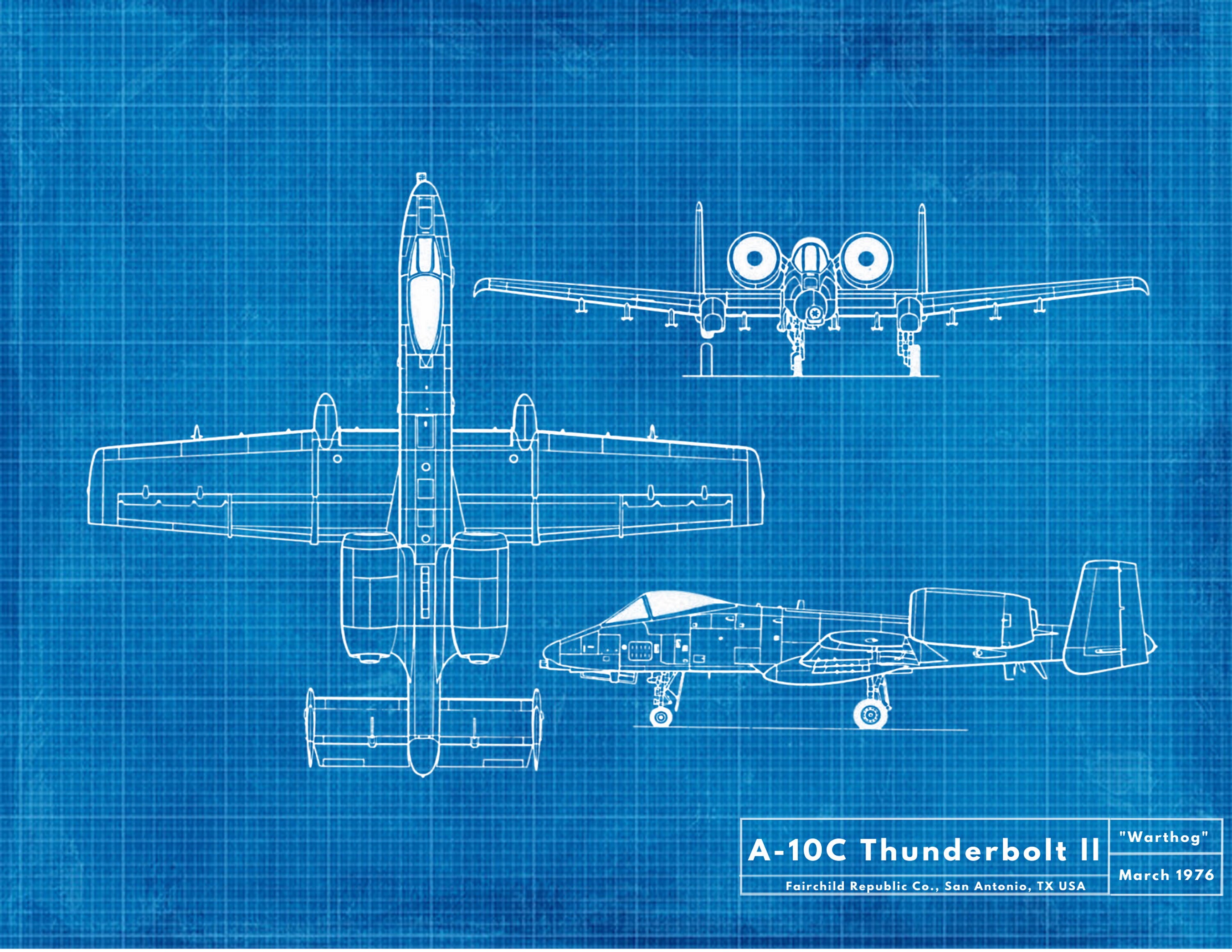 USAF A-10C Thunderbolt Ll "warthog" Blueprint Instant Download ...