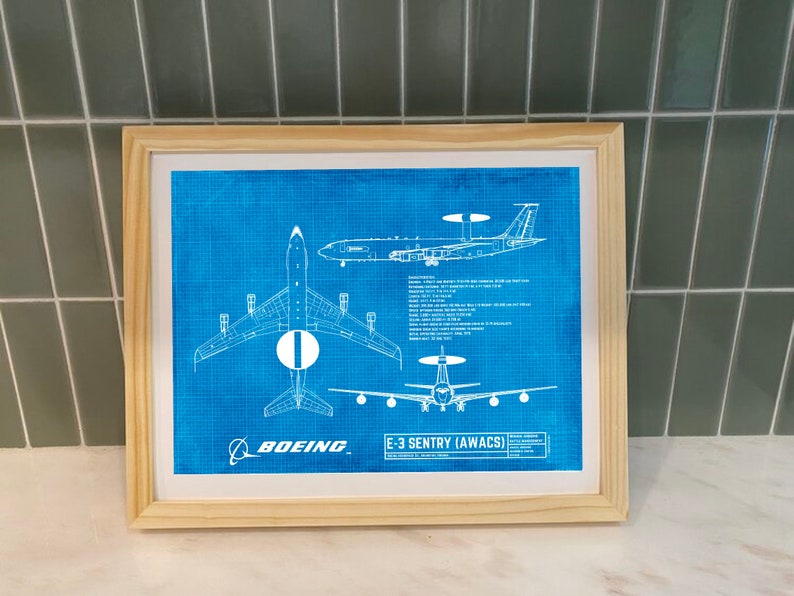 E-3 SENTRY AWACS Blueprint Printable Print It Yourself - Etsy Australia