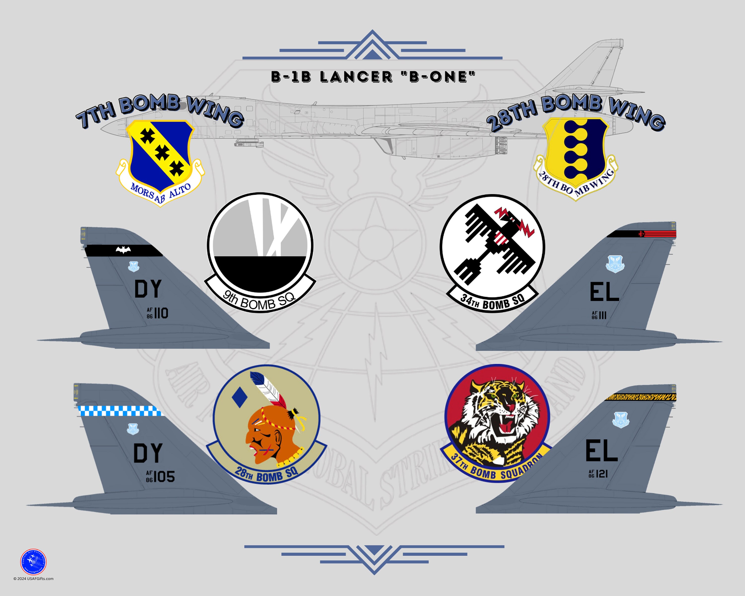 B-1B Lancer Tail Flash Poster INSTANT DOWNLOAD Print Poster Yourself - Etsy