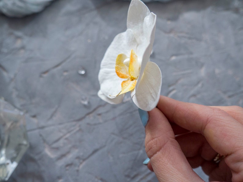 Tropical Flower, Beach Orchid Floral Hair Piece (clip, Pins) - Etsy