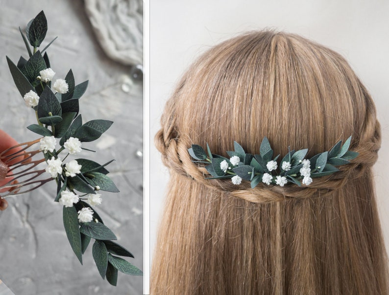 Wedding Eucalyptus Hair Comb Greenery Piece Bridal Headpiece - Etsy