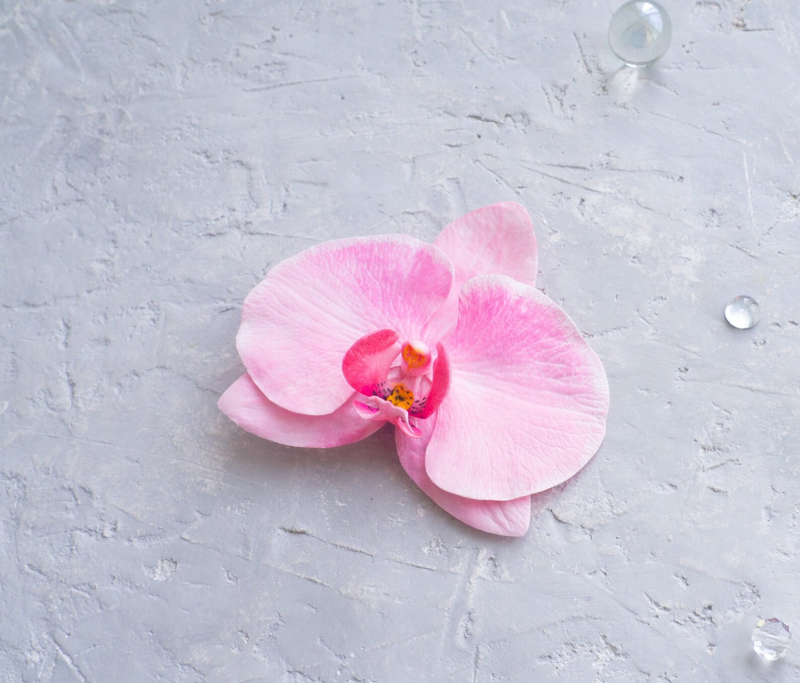 Tropical Flower Hair Pin With Pink Orchid - Etsy